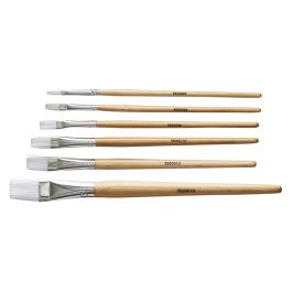 Student Flat Synthetic Short Handled Brushes | Specialist Crafts